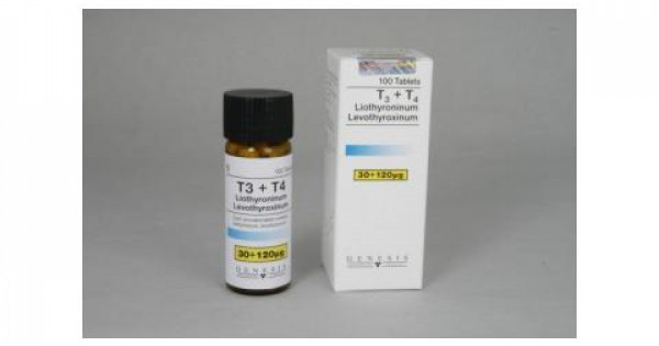 T3 + T4 - Liothyronine + Levothyroxine -100 Tabs